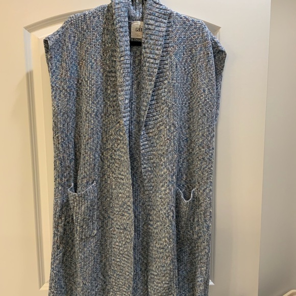 CAbi | Sweaters | Cabi Napa Blue Marled Duster Sweater Vest 365 | Poshmark